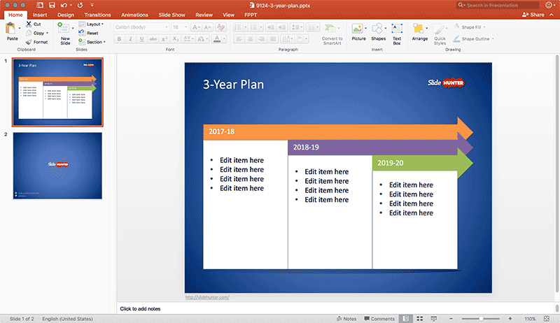 Free 3 Year Plan Template For PowerPoint Free PowerPoint Templates 