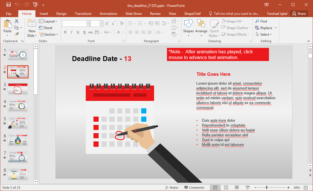 The Deadline Animated PowerPoint Template