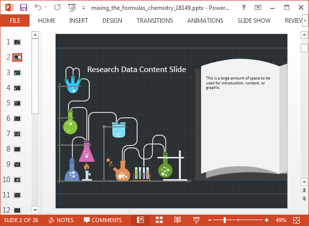 Animated Mixing The Formulas PowerPoint Template - SlideHunter.com