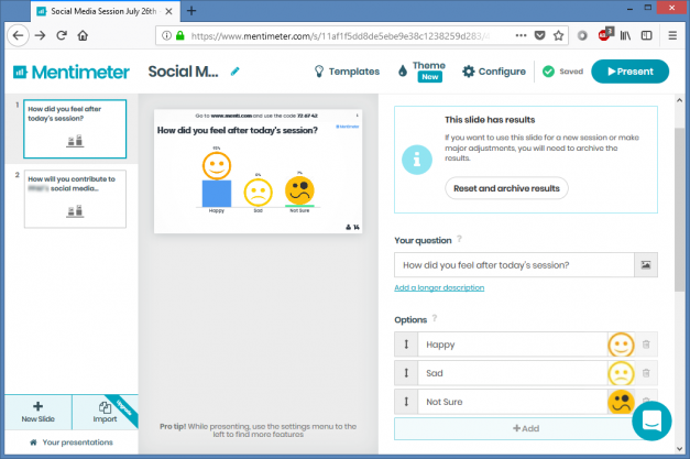Conduct Live Polls with Instant Results via Online Voting with Mentimeter