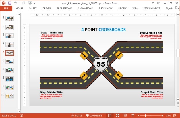 Animated Road PowerPoint Template
