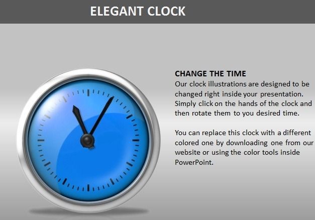 Editable Clock PowerPoint Template With Timepieces Editable Clock PowerPoint Template With Timepieces