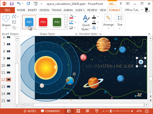 Animated Solar System PowerPoint Template