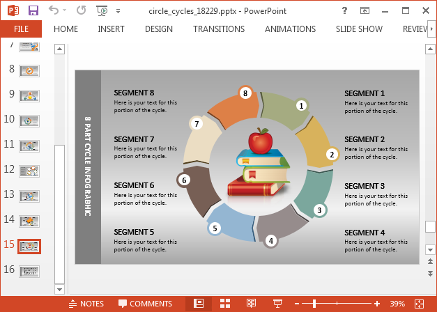 Animated Circle Cycles PowerPoint Template - SlideHunter.com