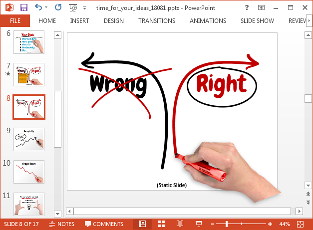 Idea PowerPoint Template With Clock Animations - SlideHunter.com