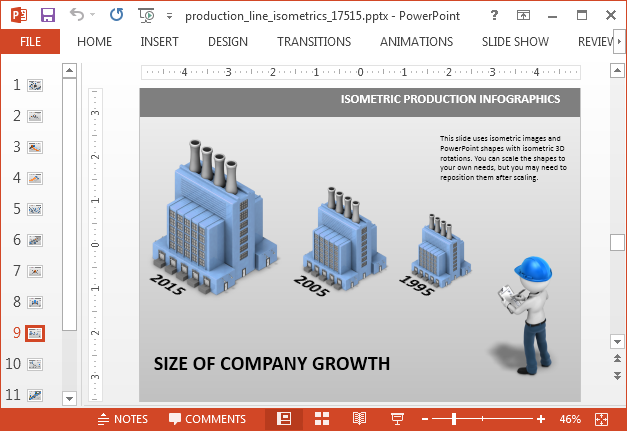 Animated Isometric Assembly Line PowerPoint Template Animated Isometric Assembly Line PowerPoint Template