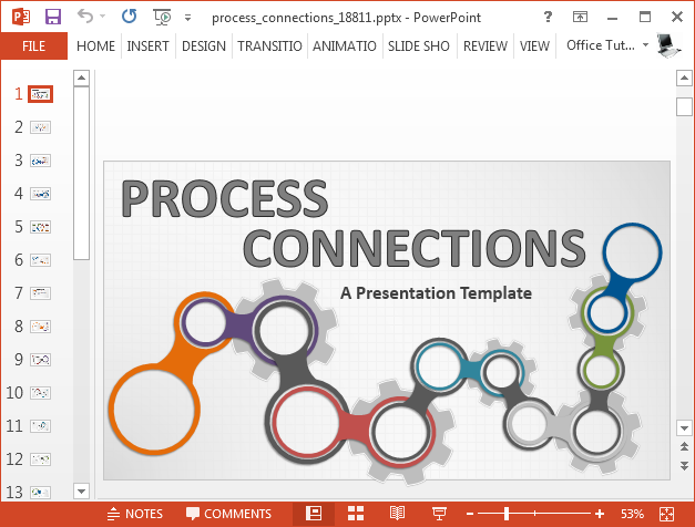Animated Process Map PowerPoint Template