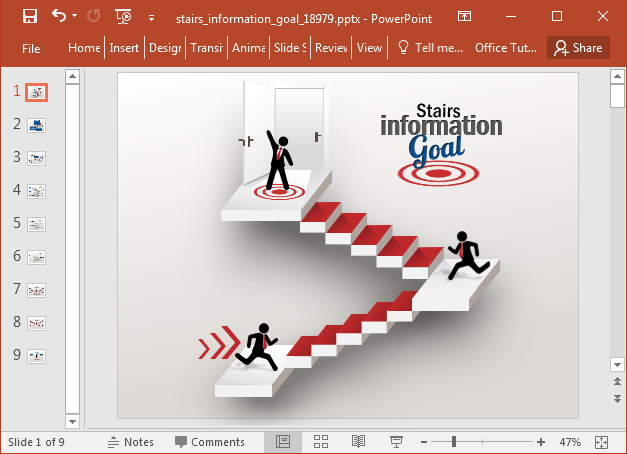 Animated Stairs PowerPoint Template Animated Stairs PowerPoint Template
