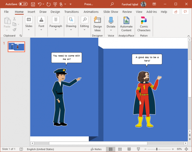 Create Comic Book Slides in PowerPoint with Pixton
