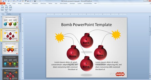 Free Bomb PowerPoint Template