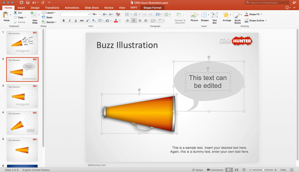 Free Buzz Marketing PowerPoint Template - Free PowerPoint Templates ...
