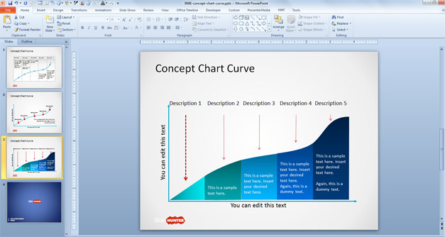 Free Concept Chart Curve for PowerPoint - Free PowerPoint Templates ...