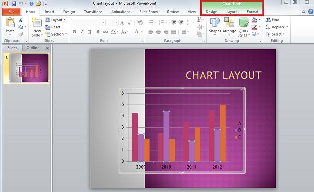 How to Use Chart Layout in PowerPoint 2010