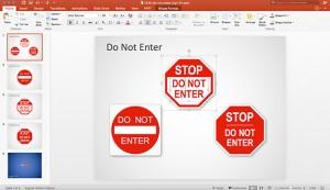 Free Do Not Enter Sign PowerPoint Template - Free PowerPoint Templates ...