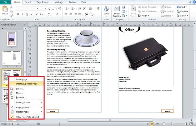 How to Create Catalog in Microsoft Publisher - SlideHunter.com