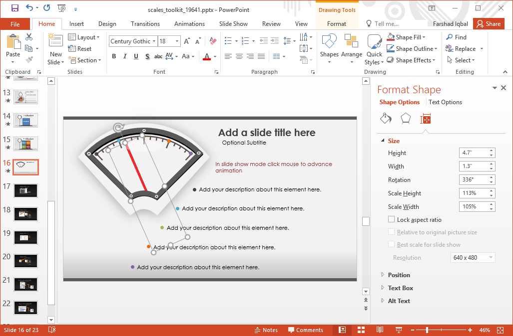 Animated Tipping Scales PowerPoint Template