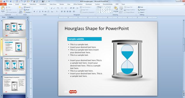 Free Hourglass Shape For Powerpoint Free Powerpoint Templates