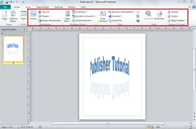 Learn about Microsoft Publisher 2010 Interface - SlideHunter.com