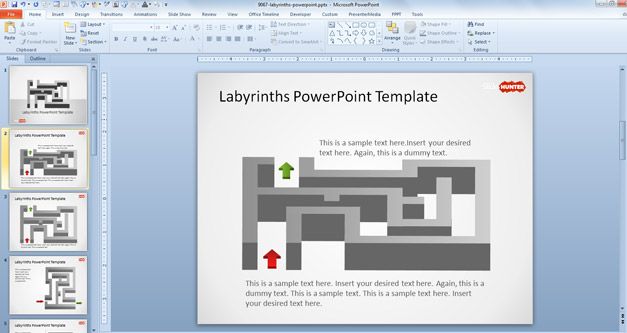 Free Labyrinth PowerPoint Template