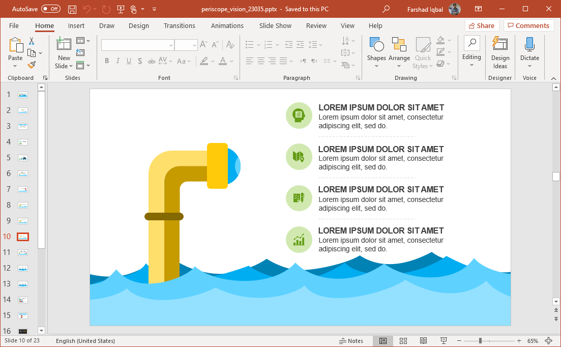 Animated Periscope Template for PowerPoint