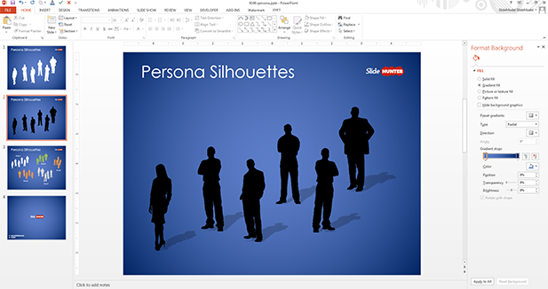 Free Persona Silhouettes PowerPoint Template - Free PowerPoint ...
