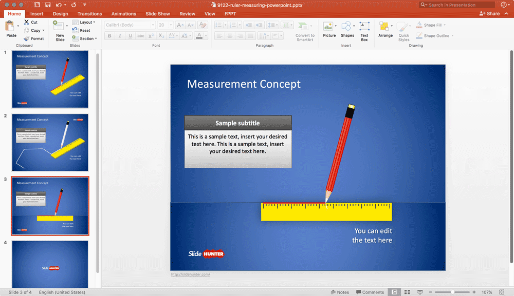 Free Measurement Concept PowerPoint Template Free PowerPoint