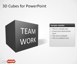 Free 3D Cube Shape for PowerPoint with Perspective - Free PowerPoint ...