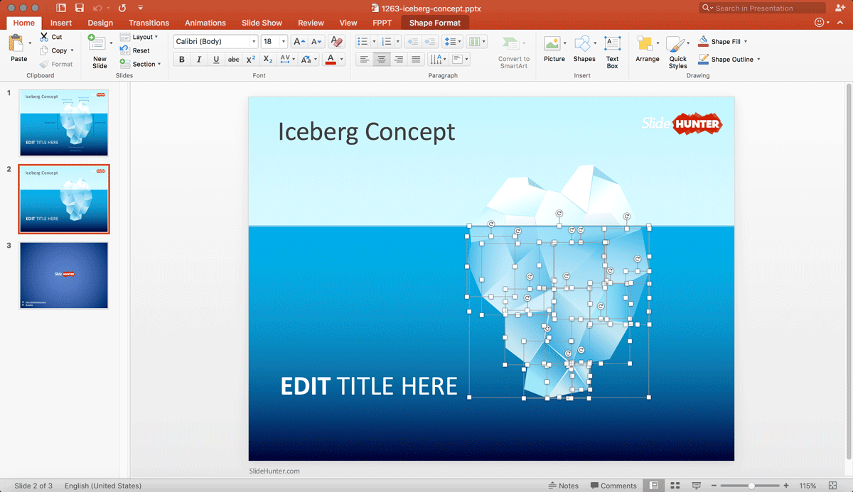 Free The Tip Of The Iceberg PowerPoint Template Free PowerPoint
