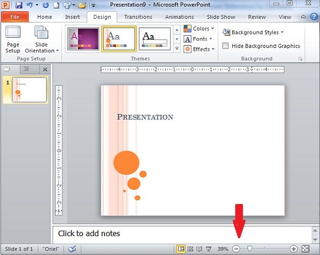 How To Zoom In And Out In PowerPoint 2010